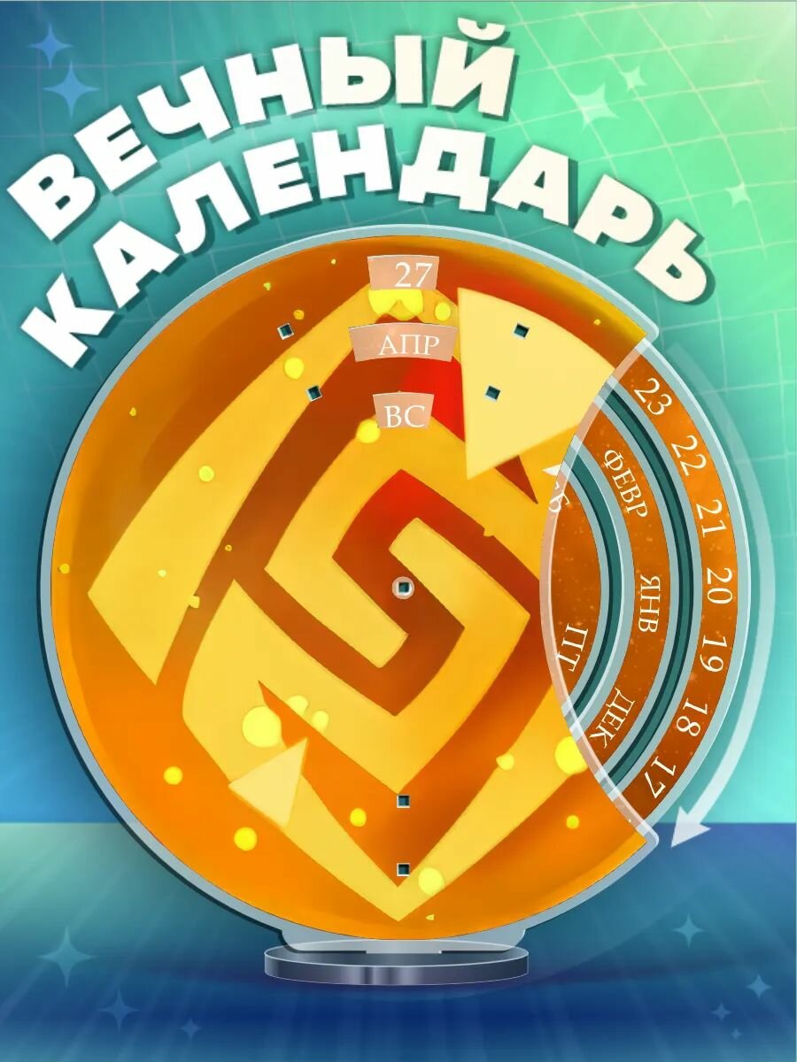 Вечный календарь настольный геншин импакт глаз бога гео