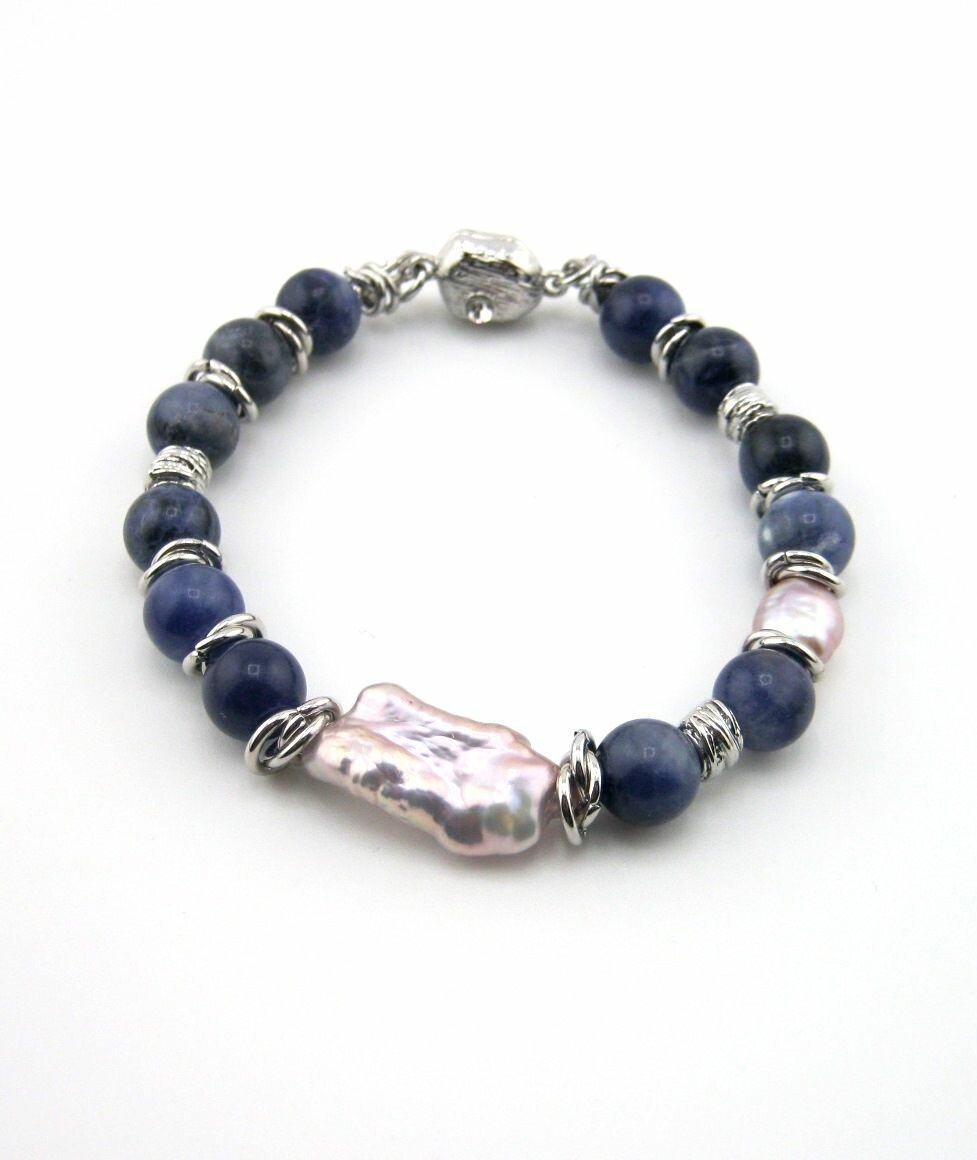 Жесткий браслет, перламутр