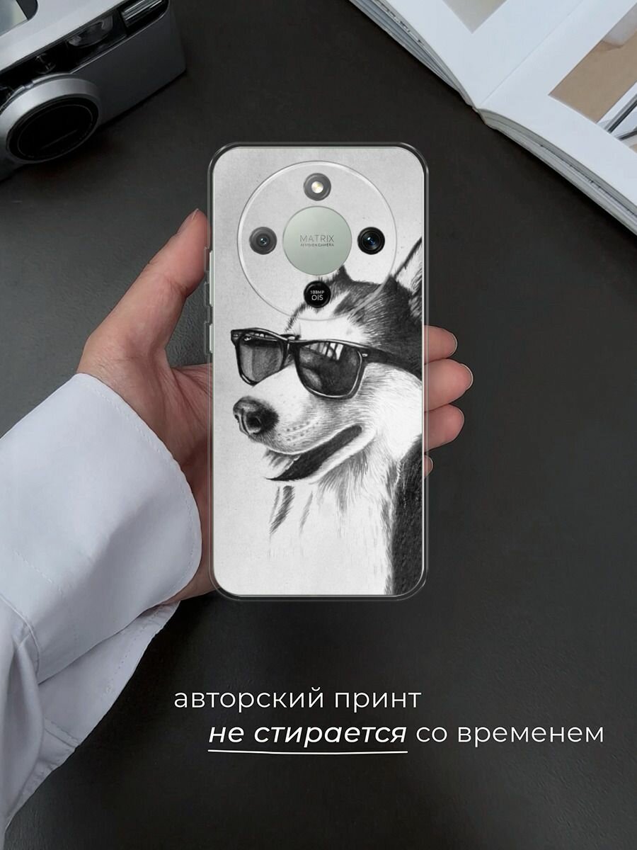 Силиконовый чехол на Honor X9d / Хонор X9d с принтом Крутой Хаске — фото 1