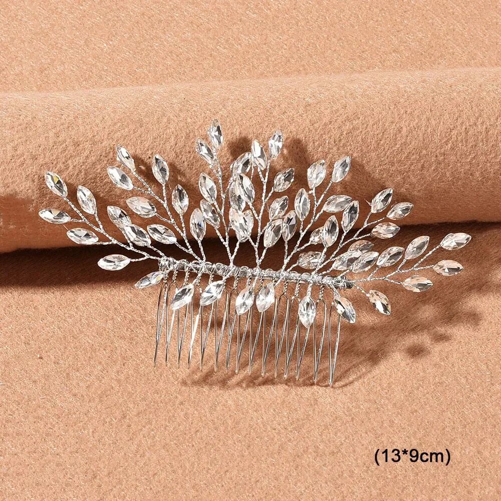 Свадебные заколки для волос maxgoods с жемчугом Серебряный, 17