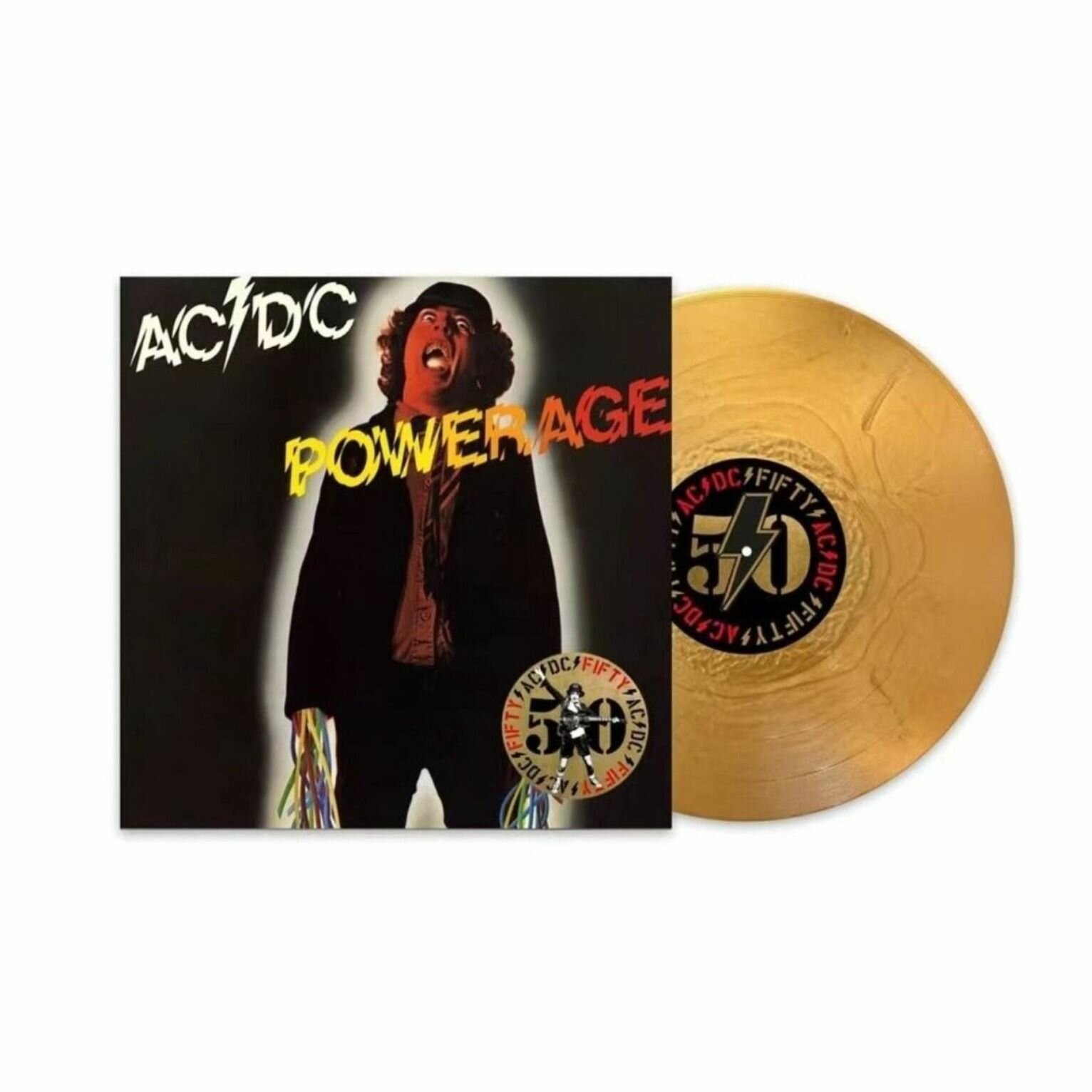 Виниловая пластинка AC/DC - Powerage, Special Edition, Stereo, Gold VINYL, 50th Anniversary Новый,
