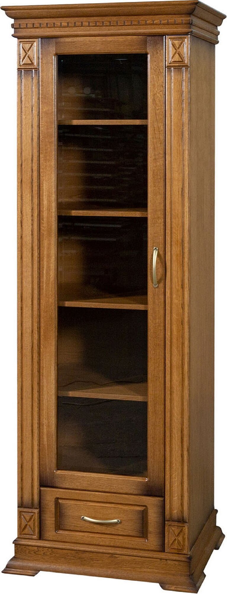 Шкаф книжный , Верди Premium 026 классический орех 2, 60*40*200