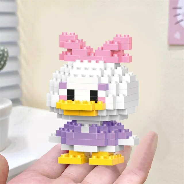 Disney Anime Princess Building Blocks Stitch Mickey Mouse mini Action Toys Фигурки, игрушки, кубики, сборные игрушки, подарки для детей