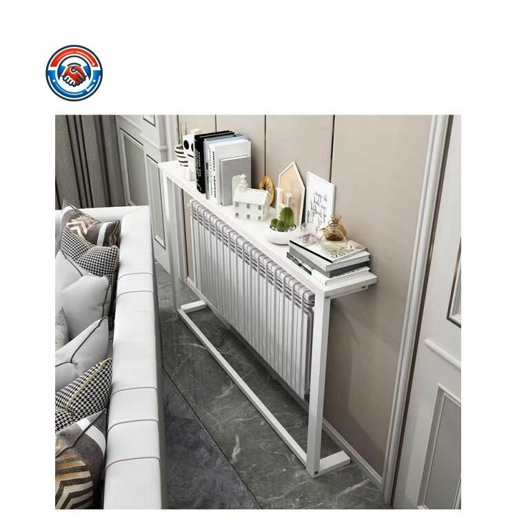 Полка для хранения за диваном, компактная металлическая консоль с ДСП столешницей, простой монтаж, универсальная мебель для маленькой квартиры, лофт стиль