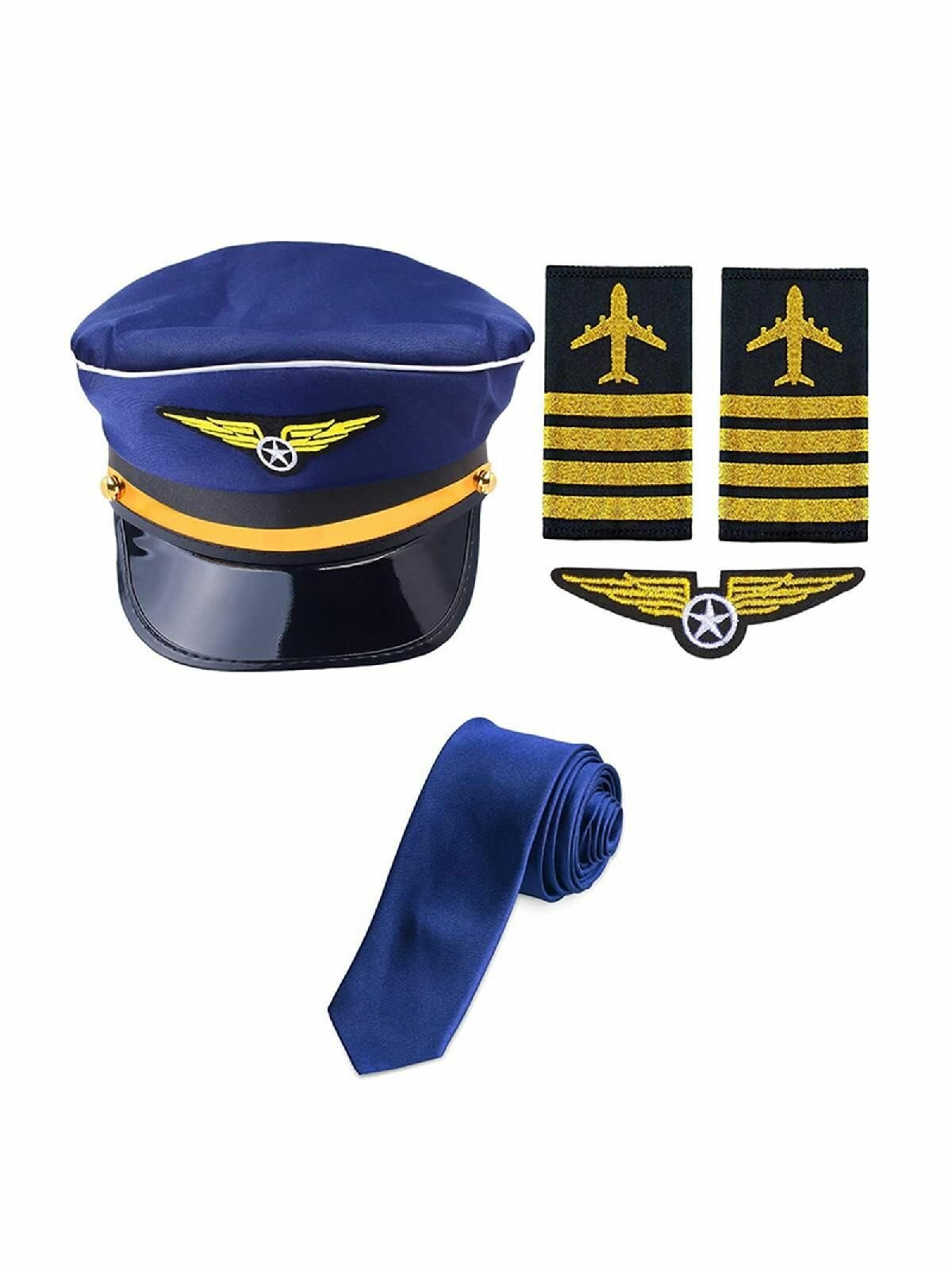 Комплект костюма капитана авиалинии, костюмы для ролевых игр стюардессы, аксессуар для косплея пилота для мужчин и женщин на Хэллоуин и маскарад, - Набор 2