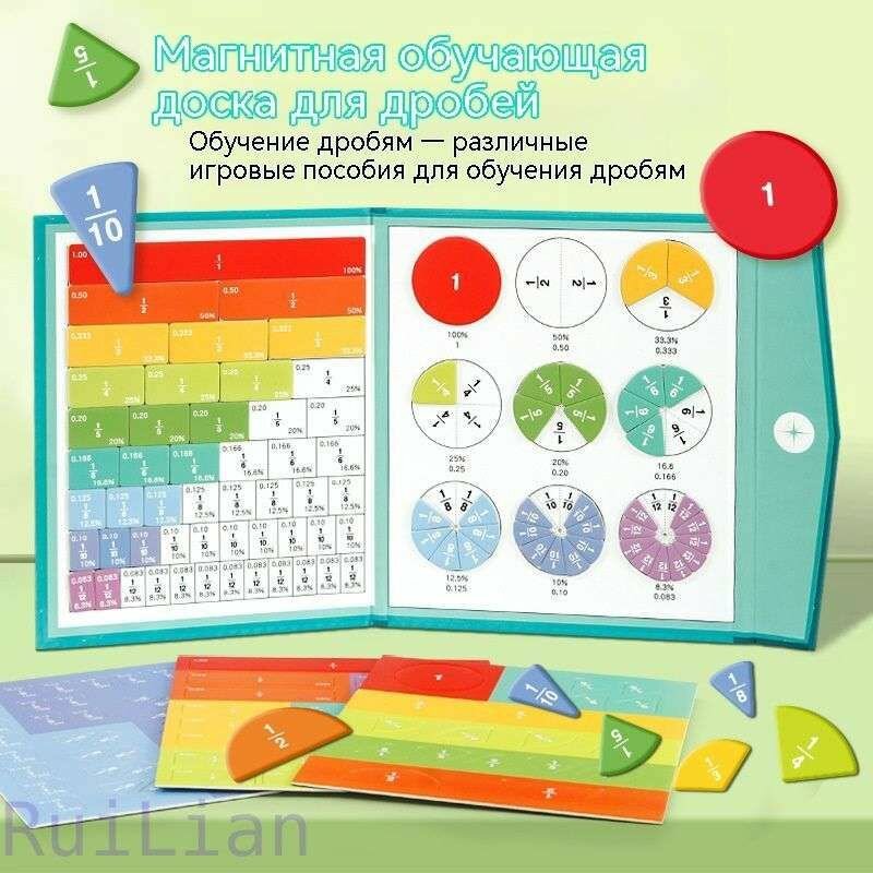 Магнитная книга "Дроби и проценты"