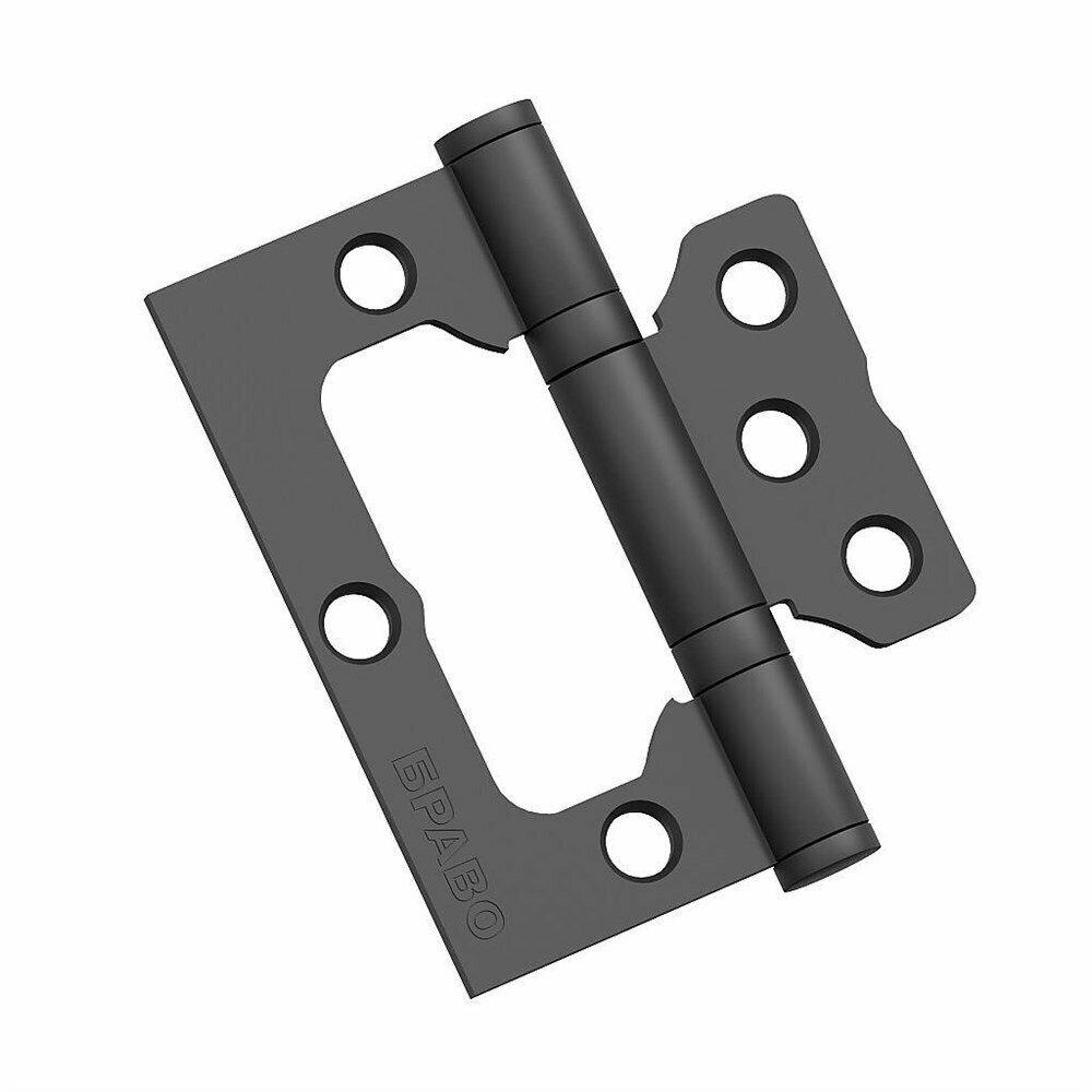 BRAVO Петля без врезки стальная Bravo F-4-2BB 75*64*2,5 SB МатЧерный (универс.) SB МатЧерный