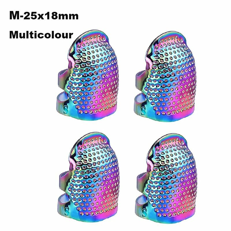 Набор из 3 антикварных колец-наперстков из нержавеющей стали M(25X18mm)Multicolor