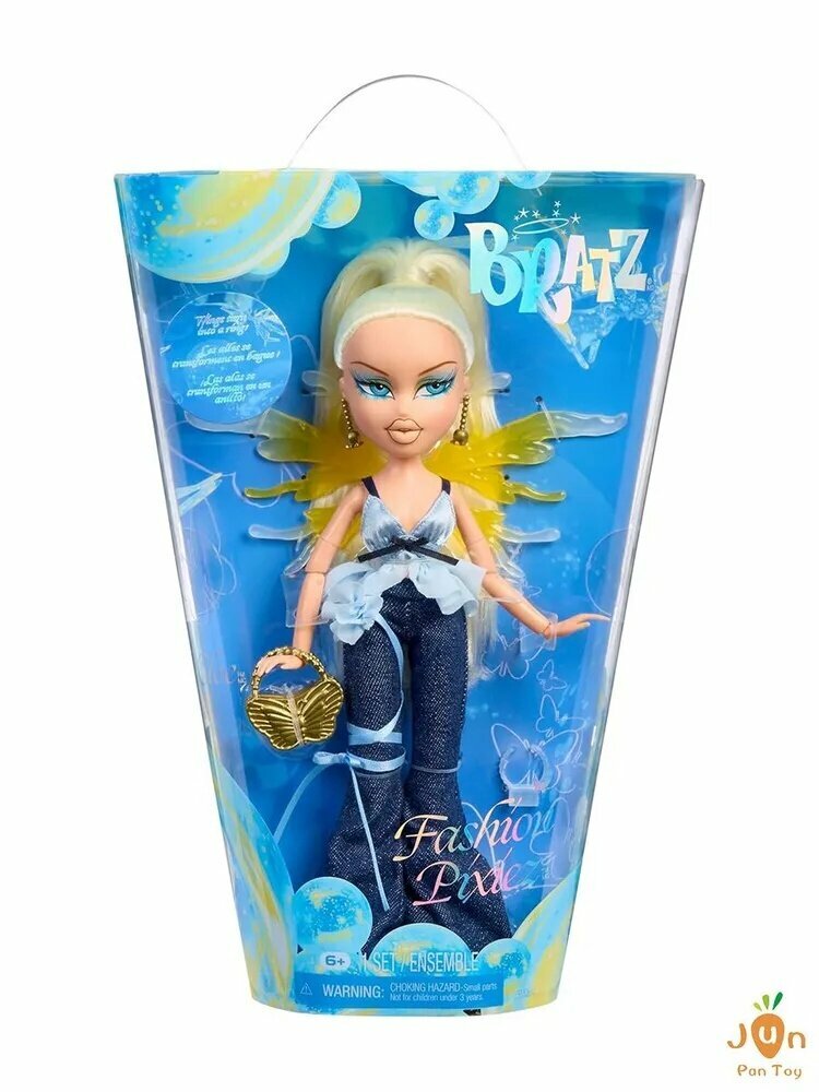 MGA Bratz Fashion Pixiez Cloe / игрушки для девочек, кукла Братц Хлоя, в ярких костюмах и с крыльями, подходит для детей от 6 лет и старше