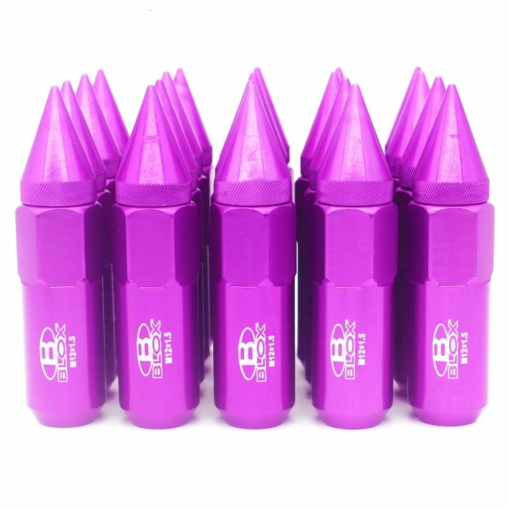 Алюминиевые удлиненные гайки-проставки для колес M12X1.25/M12X1.5, Фиолетовый - 1.25