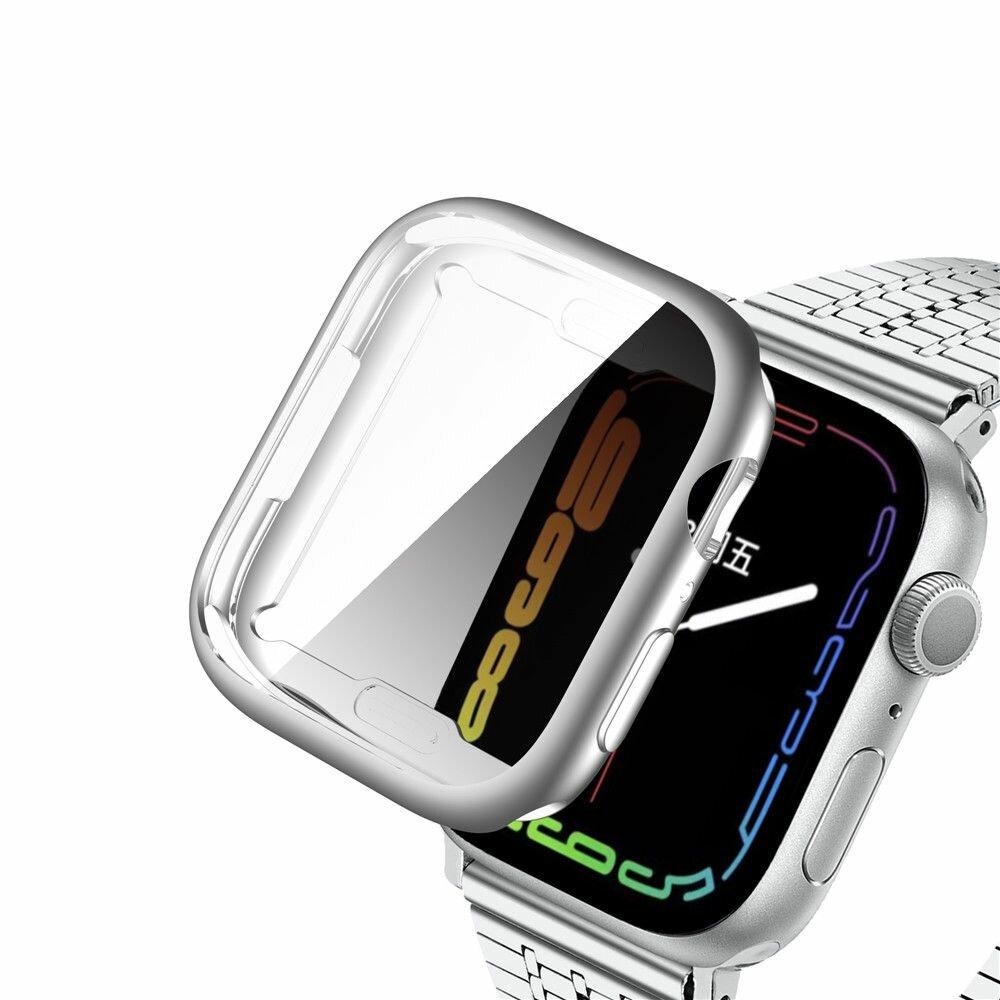 Силиконовый защитный чехол бампер для Apple Watch 1-8 SE с противоударными свойствами