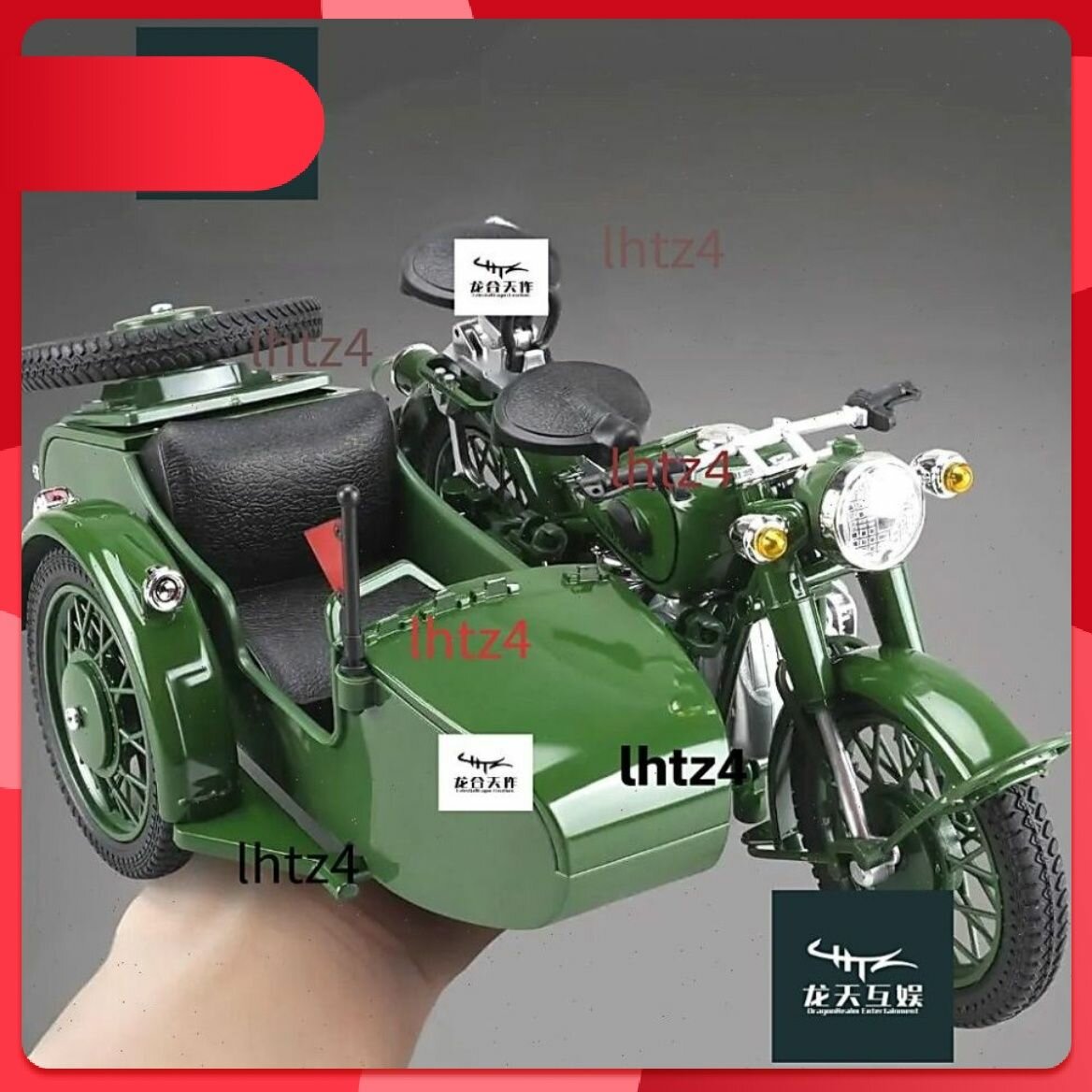 Уникальная модель мотоцикла Урал М72 СССР 1:10 с подсветкой и звуком, бестселлер, изготовлена из металлического сплава