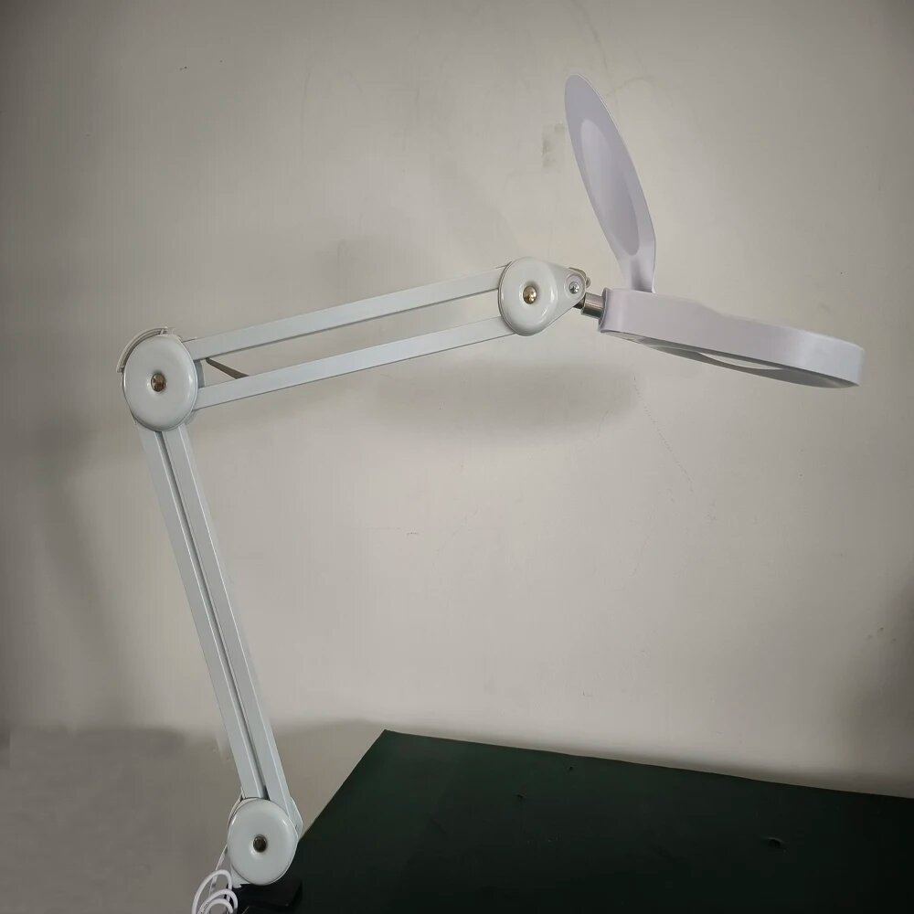 Новая лупа с подсветкой 2026 года, 80 светодиодов, регулируемый поворотный кронштейн, настольная лампа-лупа для точных работ, ремонта, рукоделия, шитья