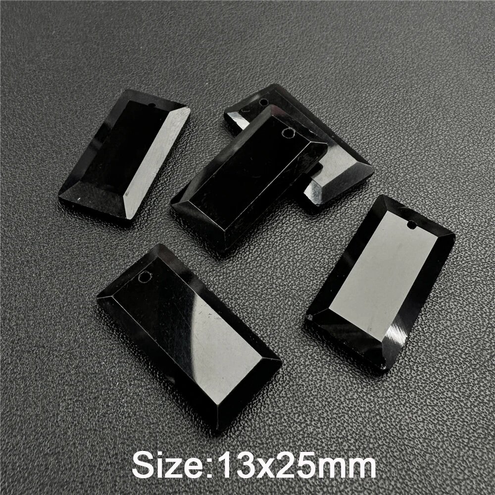 Подвеска из лабрадорита, аметиста и кварца RISYF Черный, 2 PCS, NO.29 Black Agate