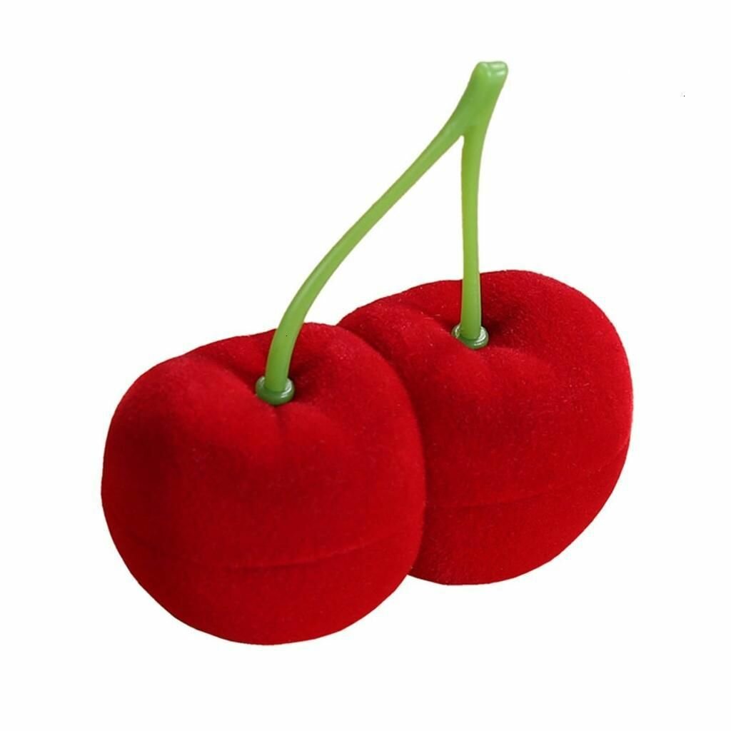 Шикарная шкатулка для украшений в форме вишни, Органайзер для аксессуаров, Футляр для сережек-гвоздиков