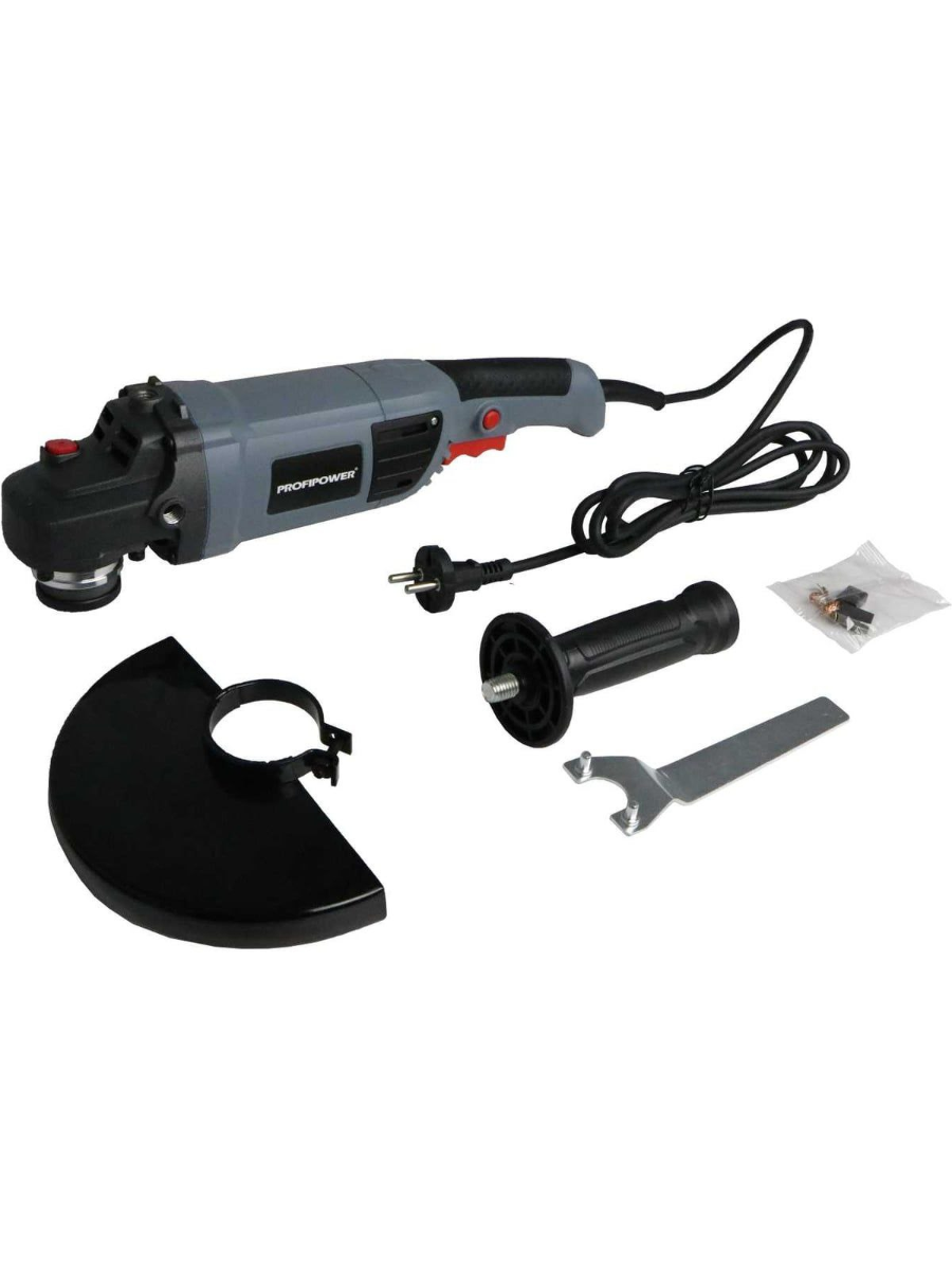 Шлифмашина PROFIPOWER PGS-1800, диаметр диска 180мм, мощность 1800Вт, трехпозиционная рукоятка