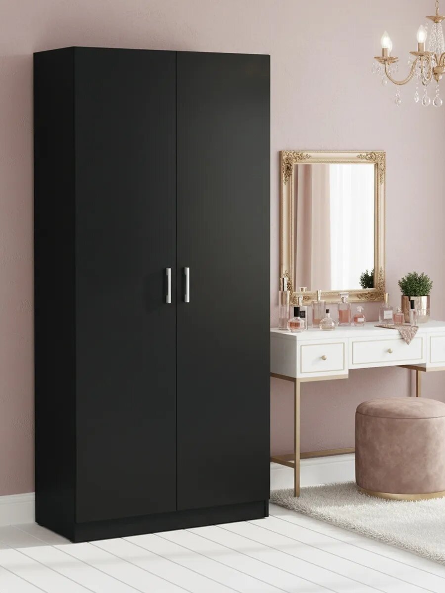 Распашной с полками шкаф FRESTER деревянный для одежды в спальню, от производителя