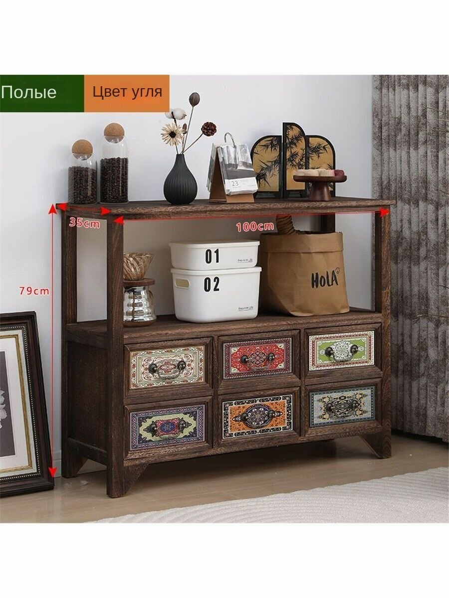 Комод, из массива дерева, классический стиль, темно-коричневый