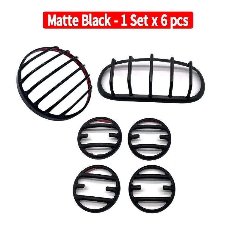 Подходит для Honda Rebel CMX CMX300 CMX500 CMX1100 ABS 2020-2024 мотоциклетная фара, указатель поворота, задний фонарь, гриль, крышка Matte Black 6 Pcs