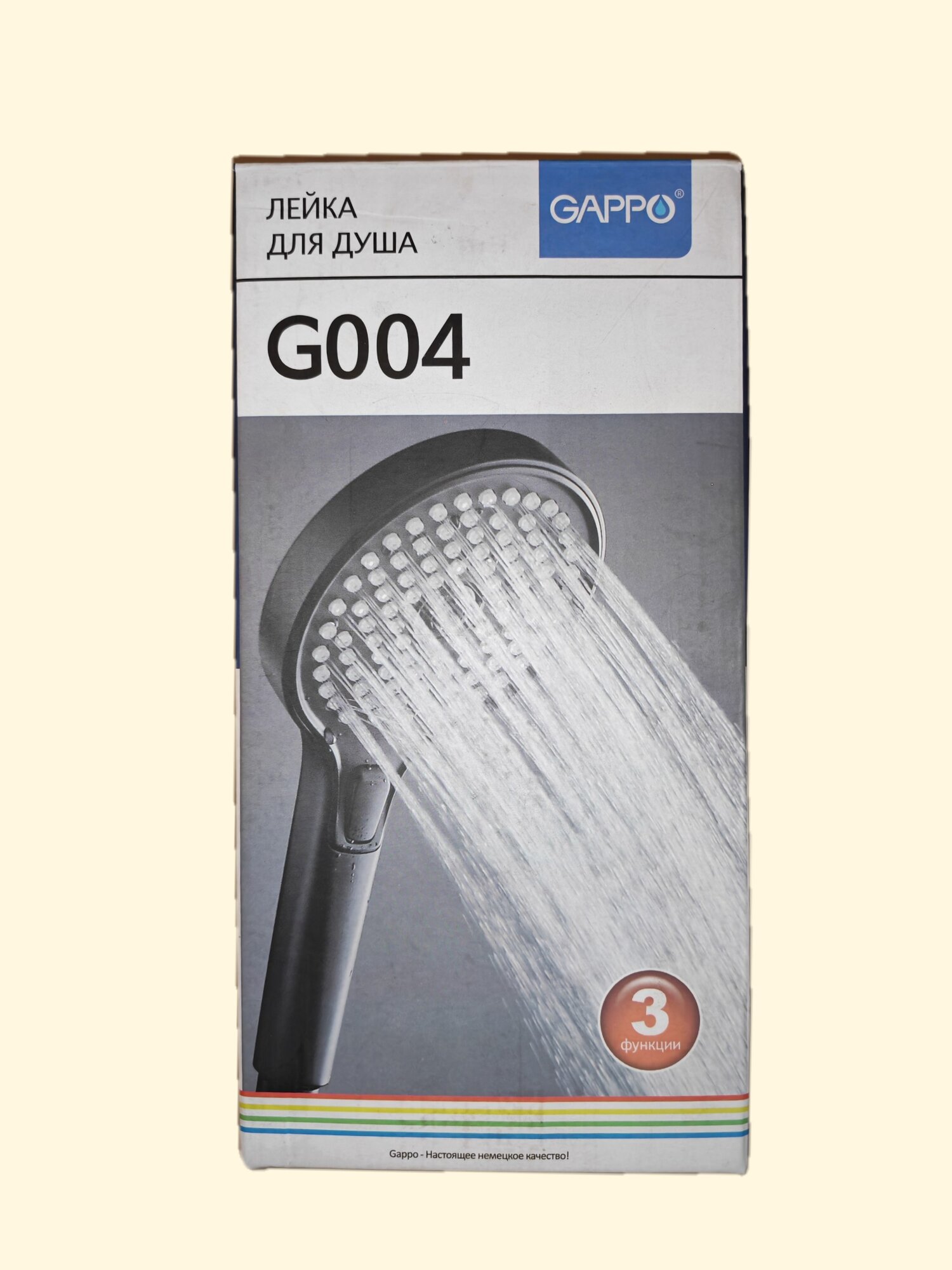 Душевая лейка Gappo G004, латунь/пластик, 3 режима работы, черная