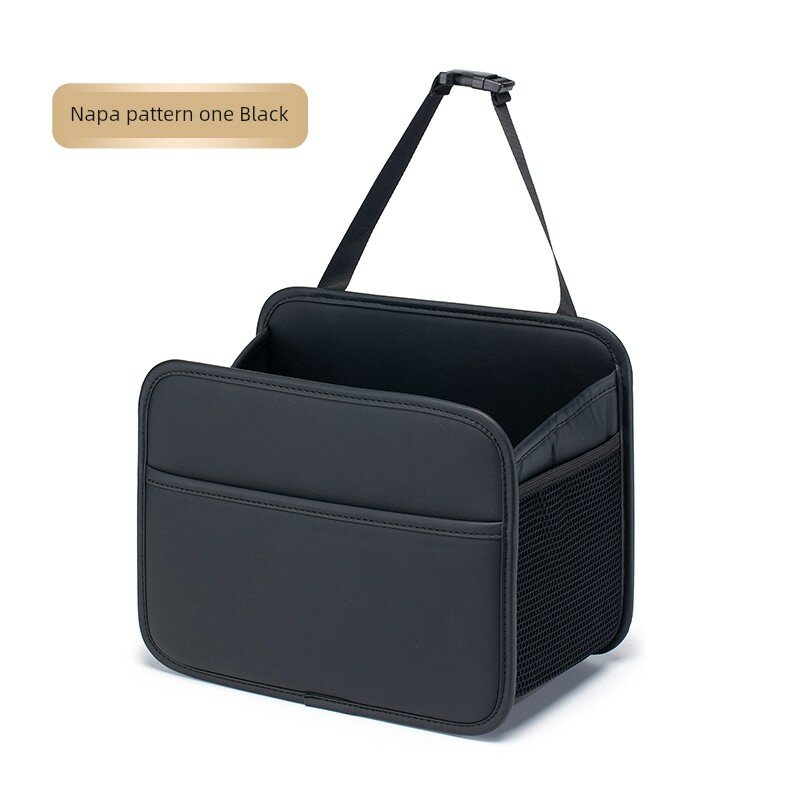 Кожаный чехол для автомобильного сиденья, хранение книг и документов, черный