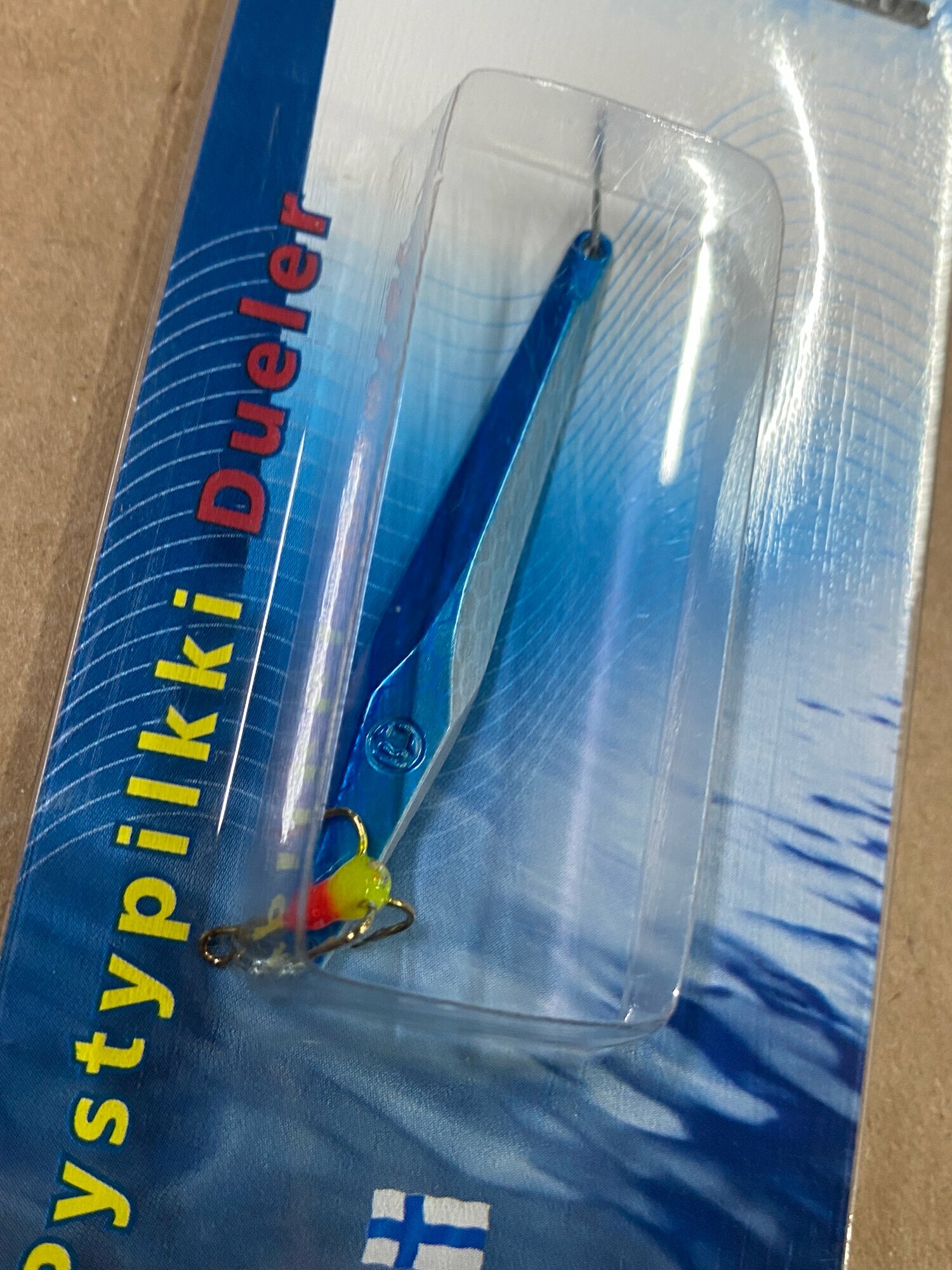 Блесна колеблющаяся NILS MASTER Dueler зима вертикал. тройник с каплей 5.0г 55мм #586 S/Blue