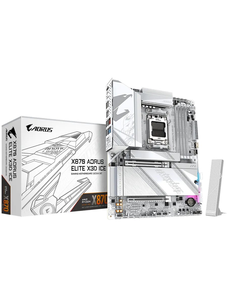 Материнская плата X870 AORUS ELITE X3D ICE AM5 AMD X870 ATX