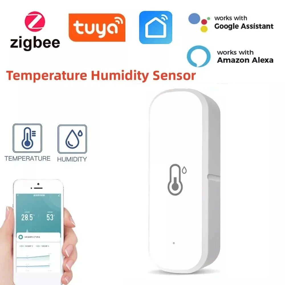 Датчик температуры и влажности Cozylife Zigbee 3.0 1pcs Tuya Zigbee
