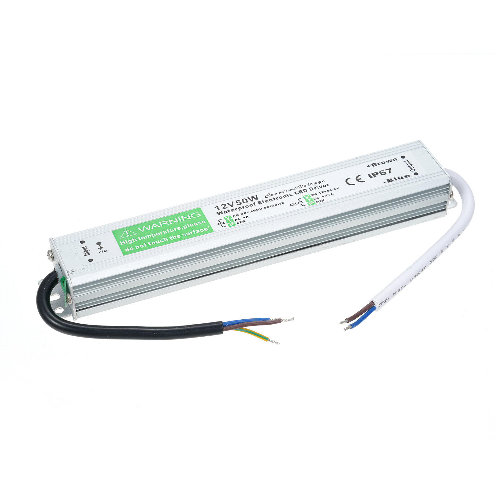 Светодиодный драйвер, водонепроницаемый, IP67, выключатель питания, трансформатор, адаптер переменного тока 90-250 В в постоянный ток 12 В, 50 Вт, низковольтный выход для светодиодной ленты, уличного освещения, вывески