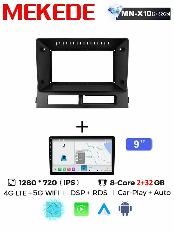 Магнитола 9" Mekede MN X10 Pro 2/32 Gb Toyota Prius XW20 2 2003-2011 F2 carplay