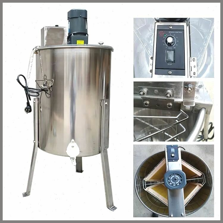 Медогонка для меда ручная 4-х рамочная Дадан из нержавейки Применяется: 49см*25см рамка для пчел