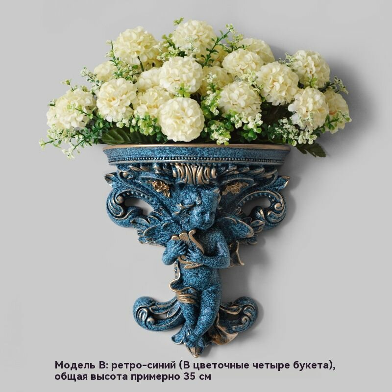Европейская настенная ваза "Ангел" из смолы, декор