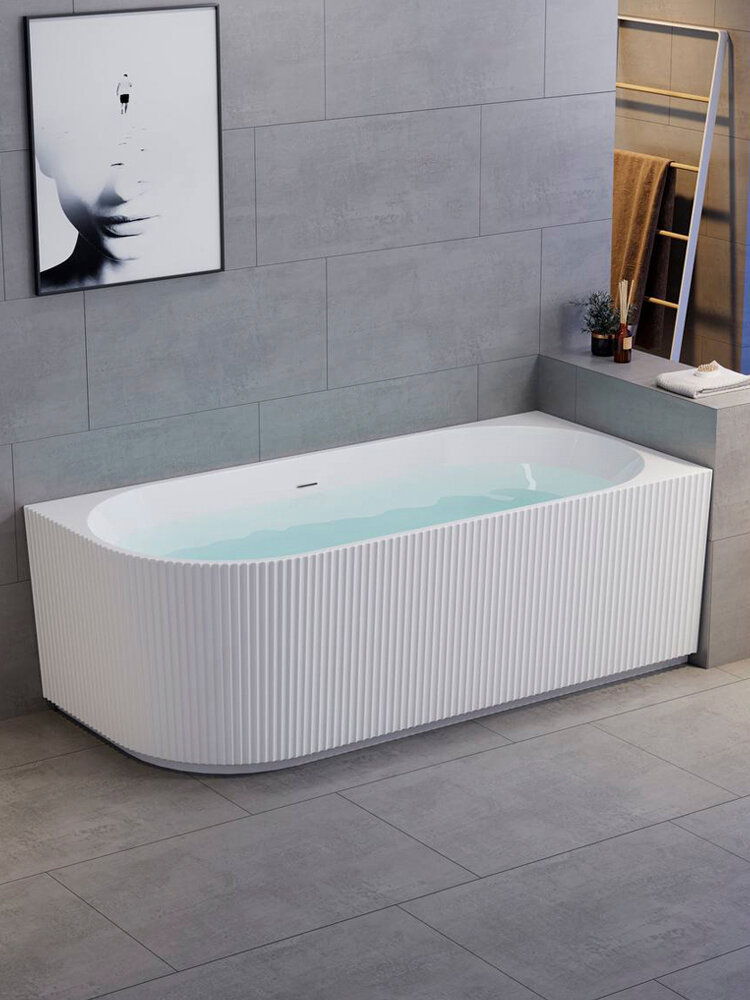 Акриловая ванна Royal Bath NERO 170х78х58, глубокая, пристенная, правая, комплект: ванна + каркас + панель + слив-перелив click-clack