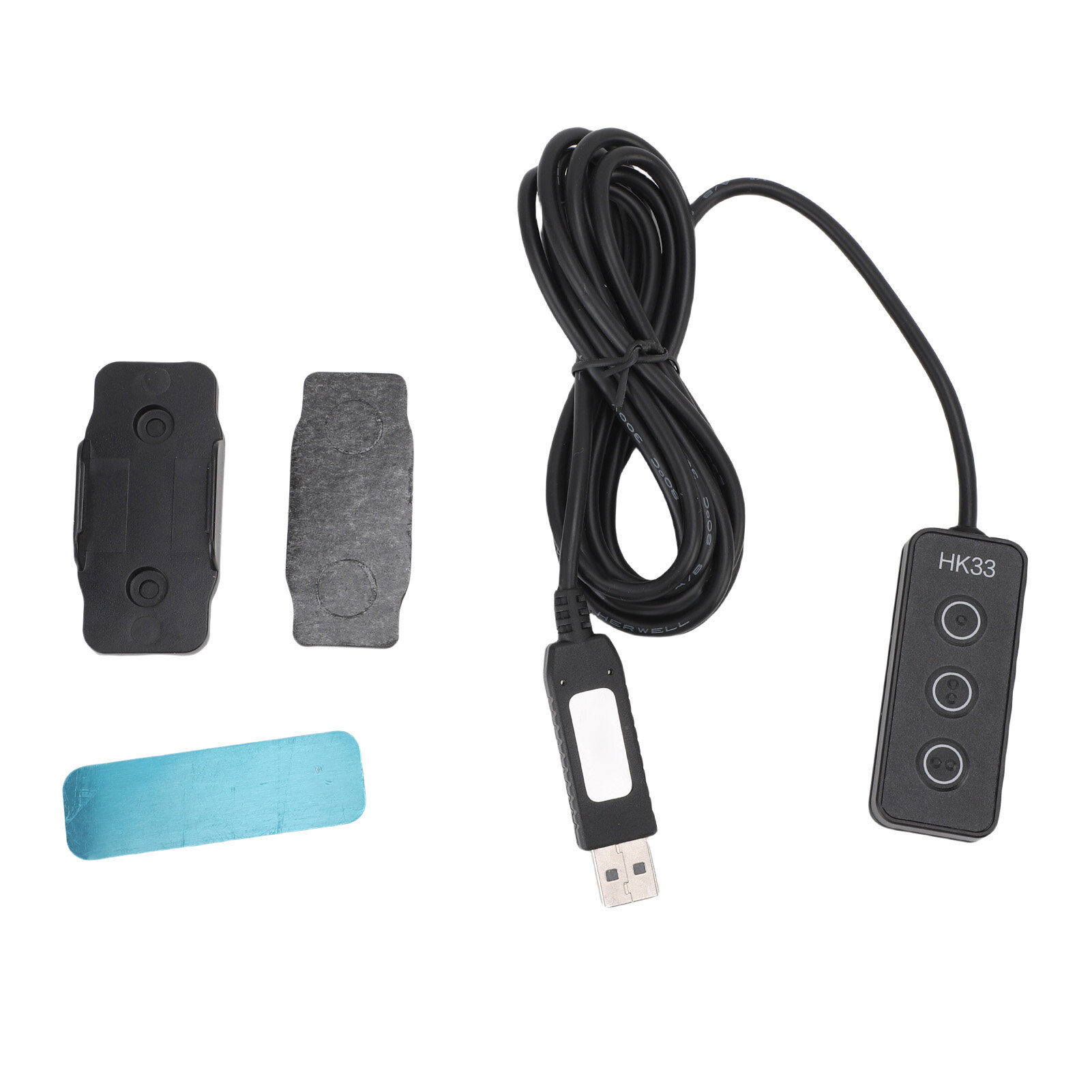 3 Key USB Keyboard Braille Design Custom Keyboard Mouse Multimedia Function USB Macro Programming Key for Work Gaming Black