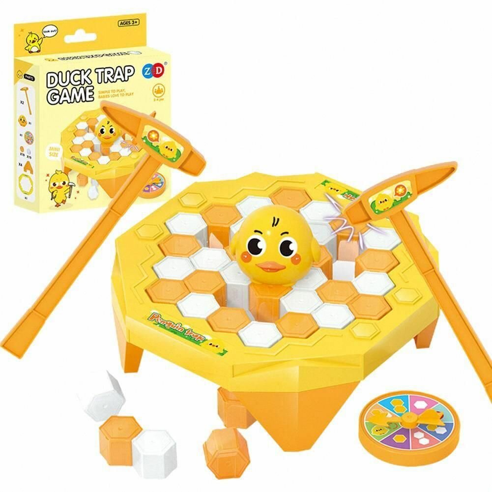 Настольная игра Лас Играс KIDS Спаси пингвина для всей семьи, весёлая ледокольная забава с вращающимся колесом, компактная игрушка для праздника и путешествий