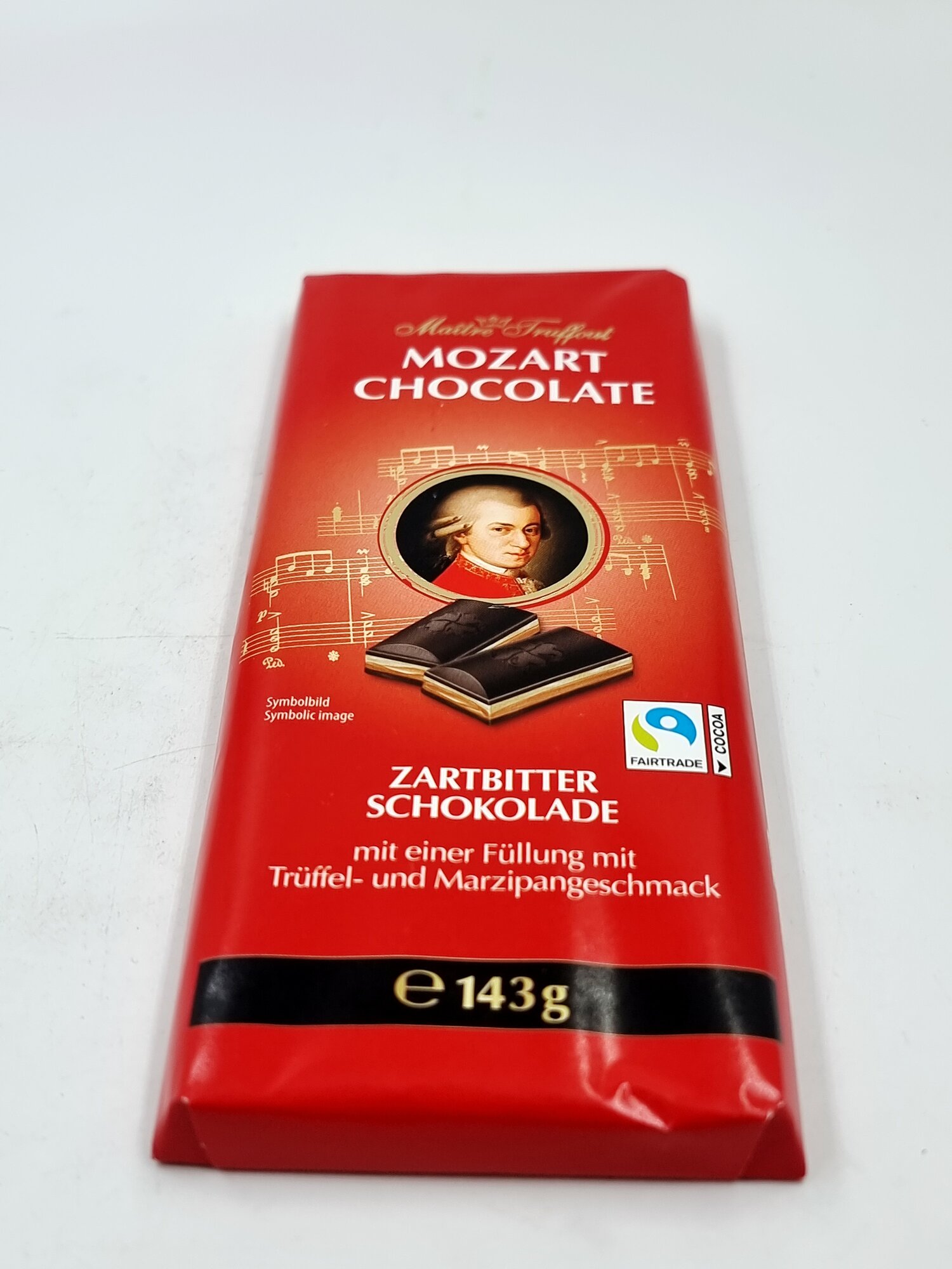 Шоколад темный MOZART Maitre Truffout с марципаном 143 г (из Финляндии)