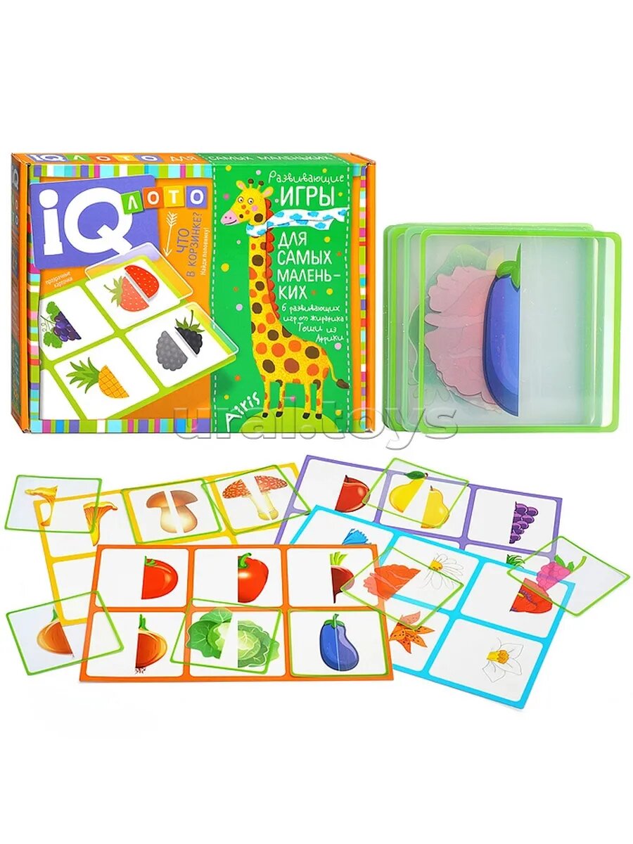 Пластиковое лото для малышей (нов) 2+ Что в корзинке? Найди