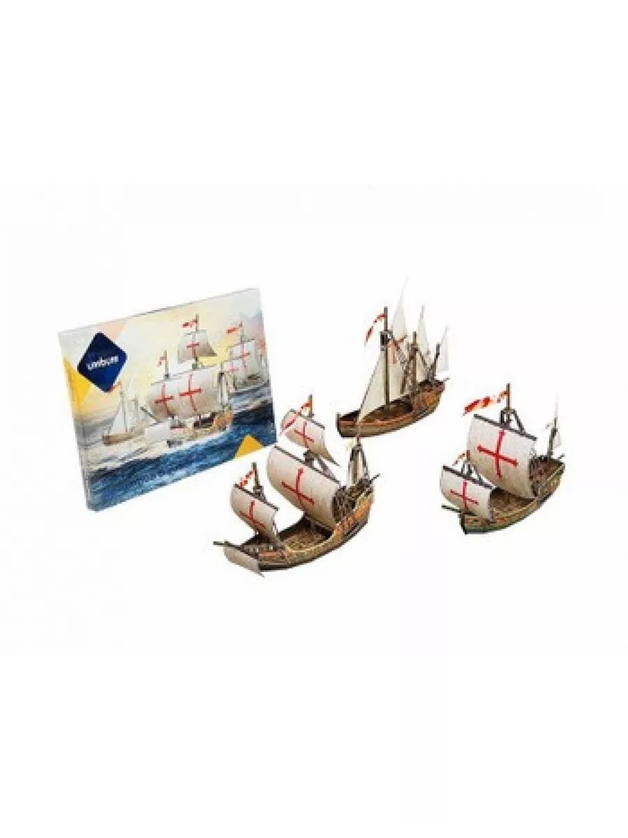 Эскадра Колумба. Набор из 3-х моделей кораблей.