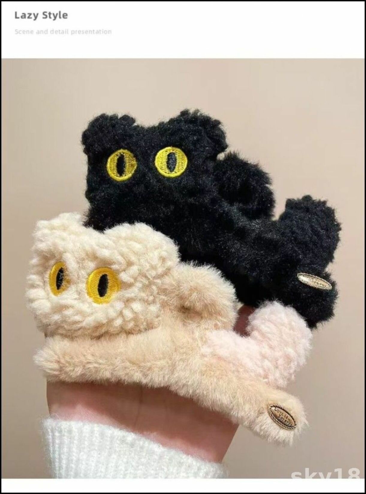 Эксклюзивная заколка кот для волос женская