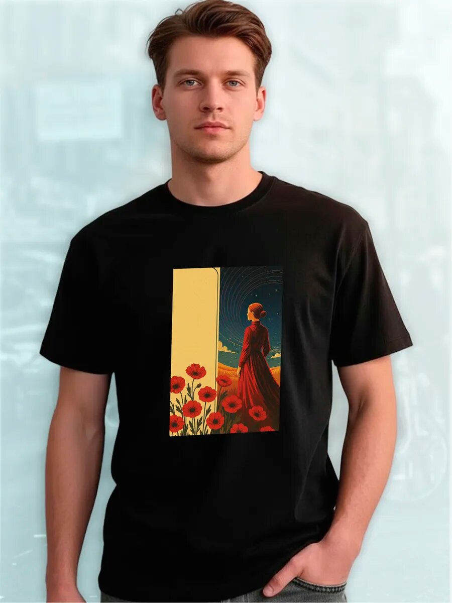 Футболка PRINTSHOT, 1 шт., размер 2XL, черный — фото 1