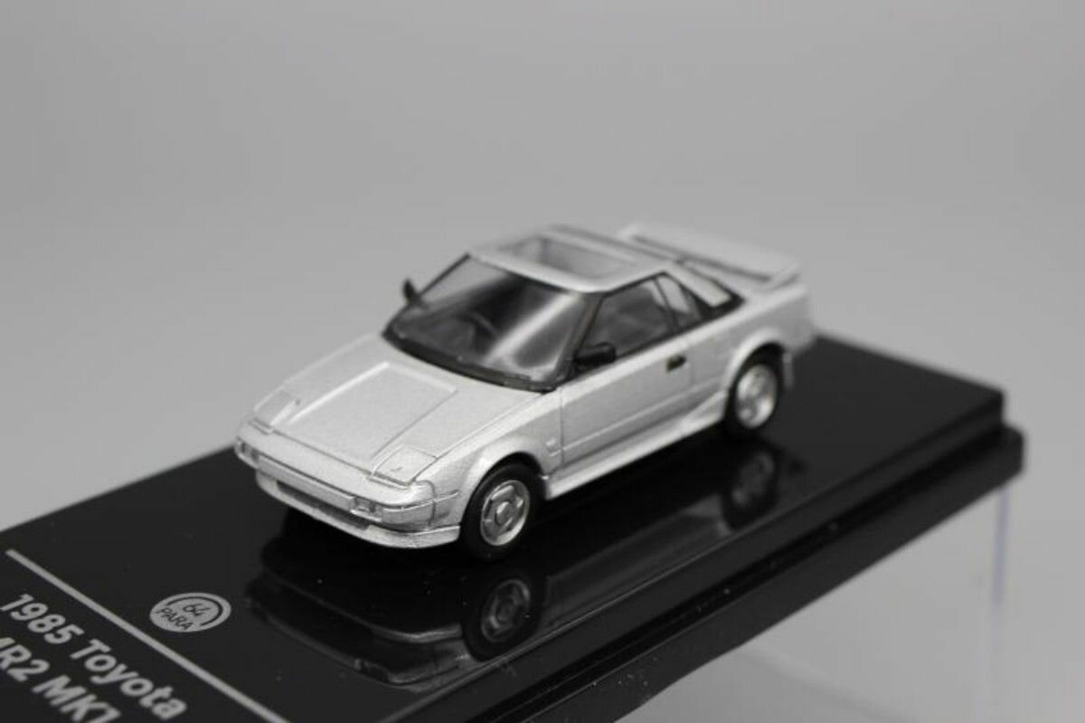 Машинка 64 PARA 1/64 Toyota MR2 1st Generation MK1 W10 Silver starboard Die-cast Alloy Car Model Collection Toy Gift