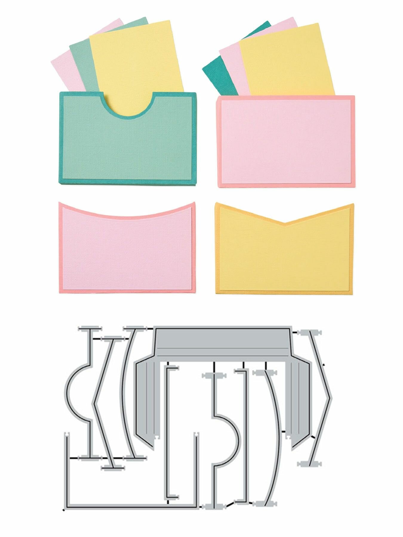 Нож для вырубки и тиснения "Конверт для поздравительных открыток", 1913 см, для скрапбукинга, раскроя и совместим с популярными швейными и режущими машинами