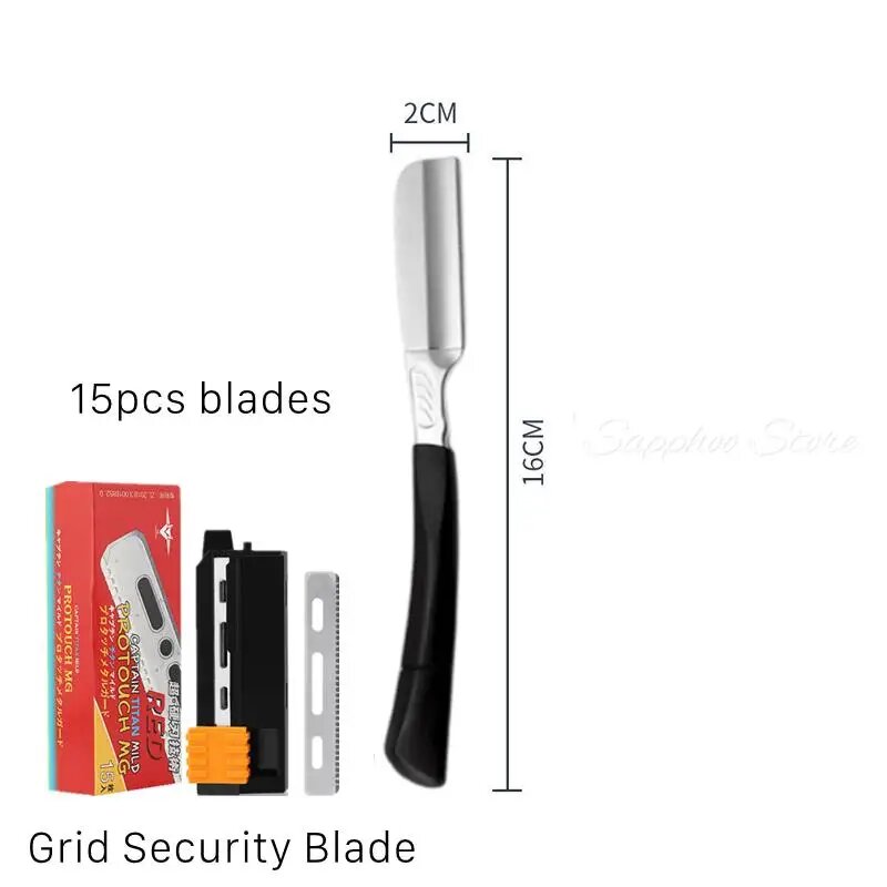 Бритва с лезвиями 15 шт, 16см, 2см, Razor and blade setG