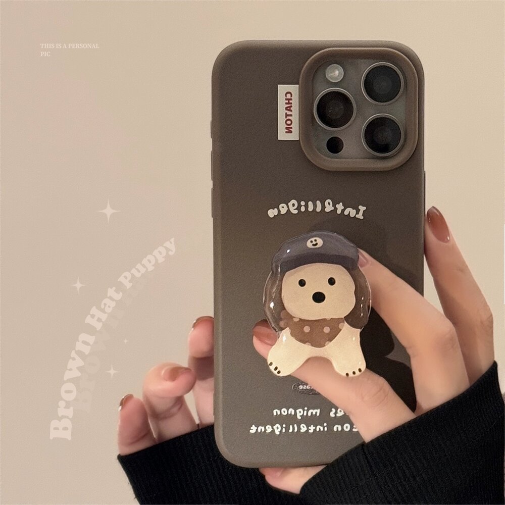 Осенне-зимний ретро-чехол для телефона с мультяшным дизайном в виде собаки, подходит для Apple 16 Pro Max, новый чехол