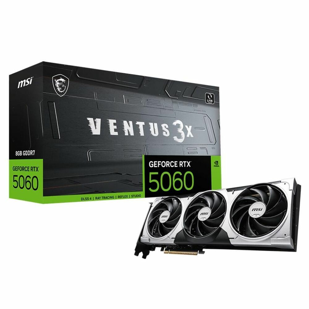 Видеокарта MSI RTX5060 VENTUS 3X 8GB GDDR7 128bit 3xDP HDMI 3FAN RTL