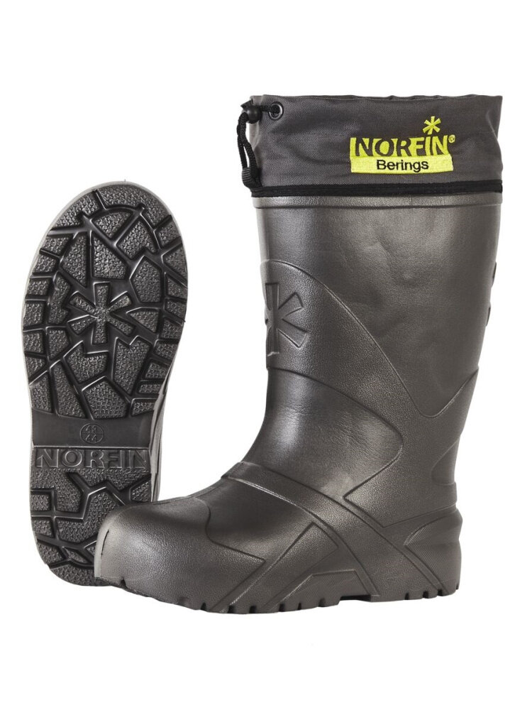 Сапоги зимние с манжетом, цвет антрацит NORFIN BERINGS -45С EVA (Разм.40-41)