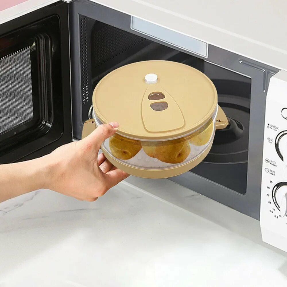 Пароварка, ABS пластик，Подходит для нагрева в микроволновой печи