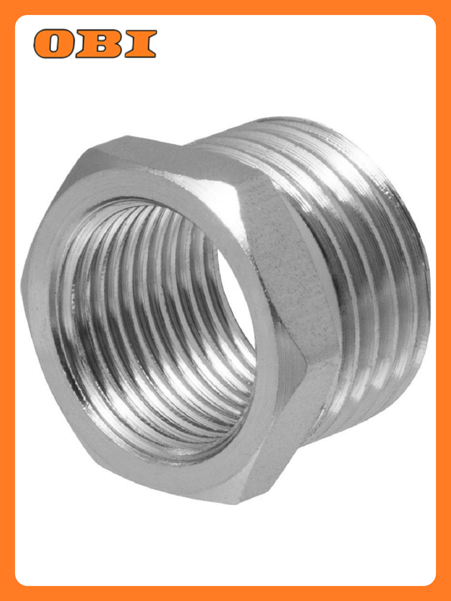 Футорка MPF, латунь CW617N, никелевое покрытие, 1/2" x 3/8", 26 мм