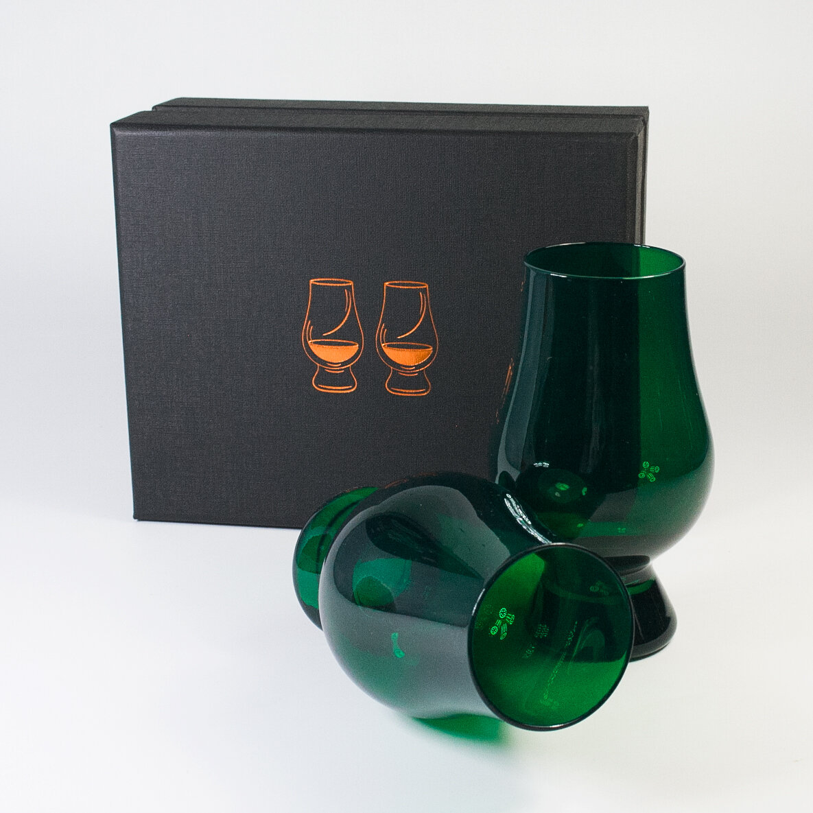 Glencairn Гленкерн Два бокала в премиальной коробке зеленые, подарочный набор