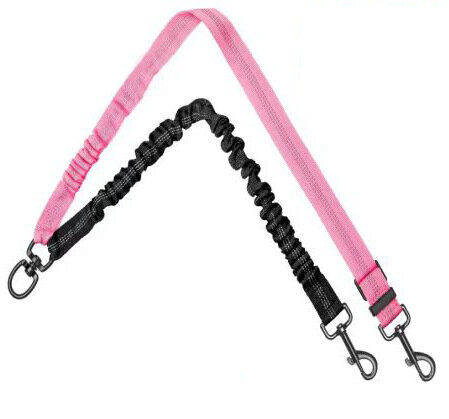 Собачий автобезопасный ремень для маленьких собак — черно-розовая комбинация, регулируемый нескользящий поводок